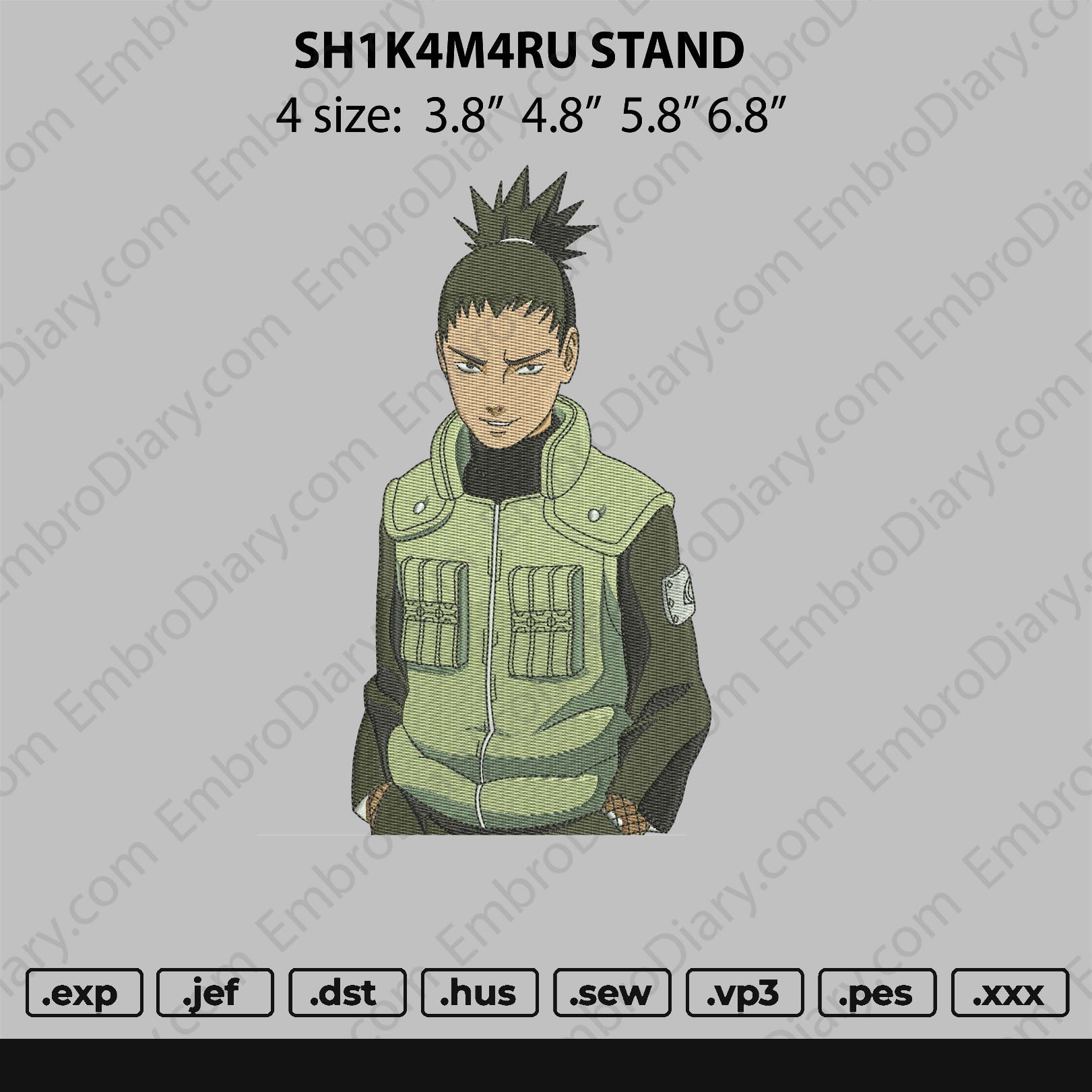Shikamaru Stand Embroidery – embrostudio