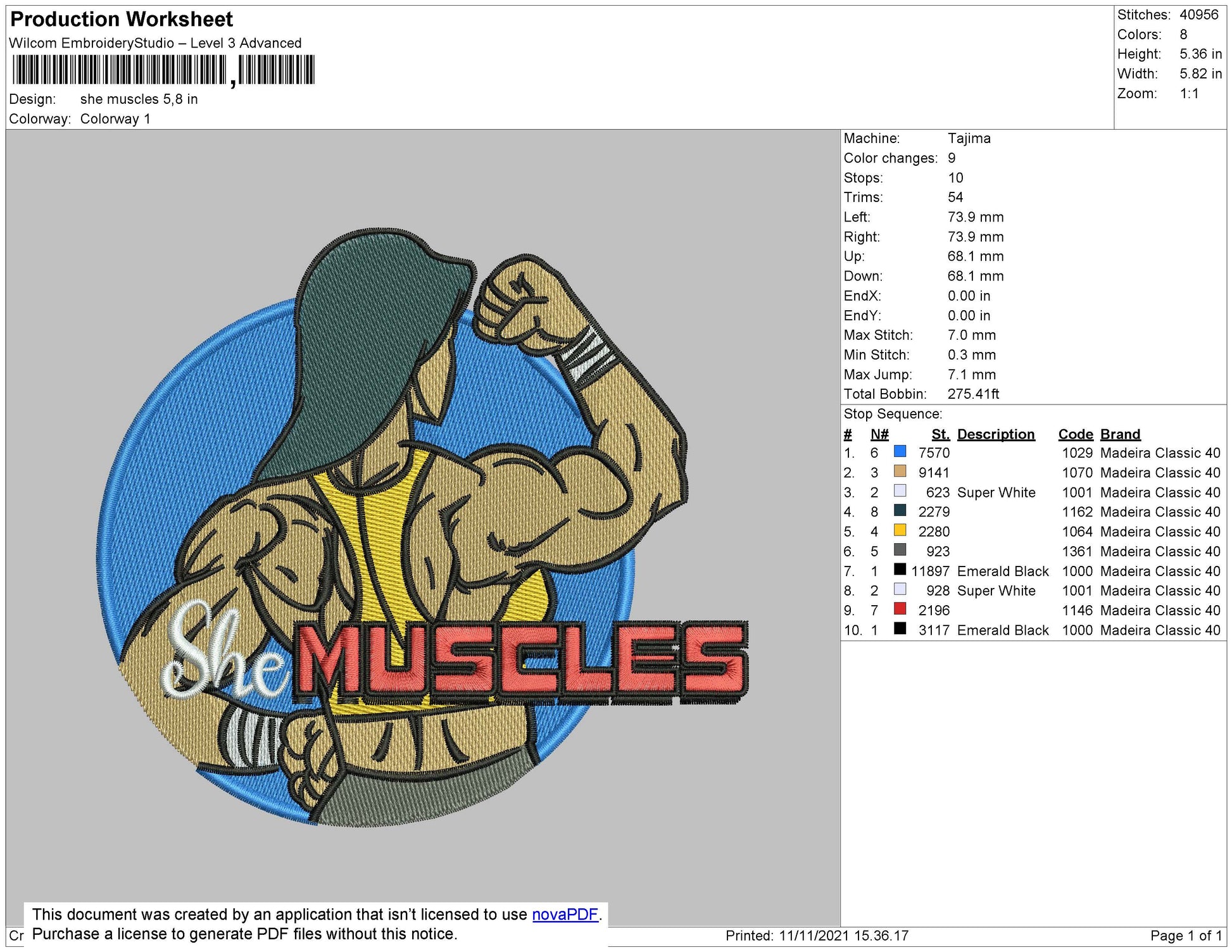 She Muscles Embroidery – embrostudio