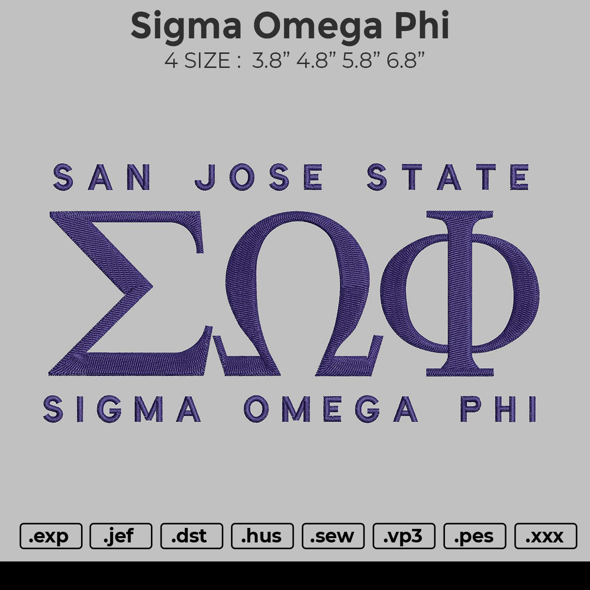 Sigma Omega Phi Embroidery – embrostudio