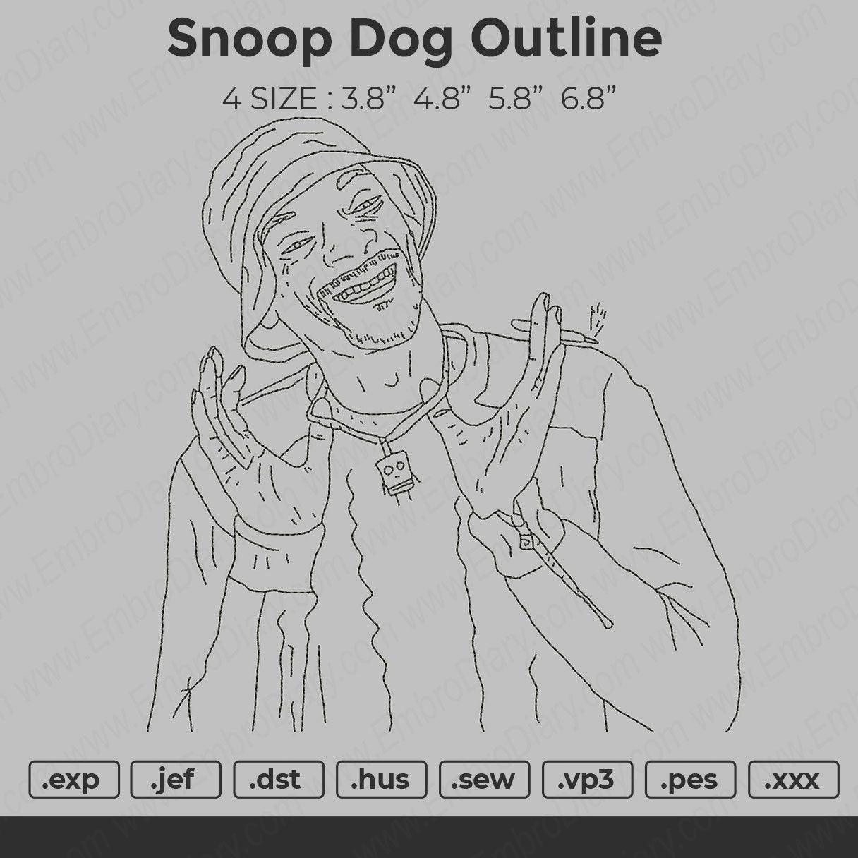 Snoop Dog Embroidery – embrostudio