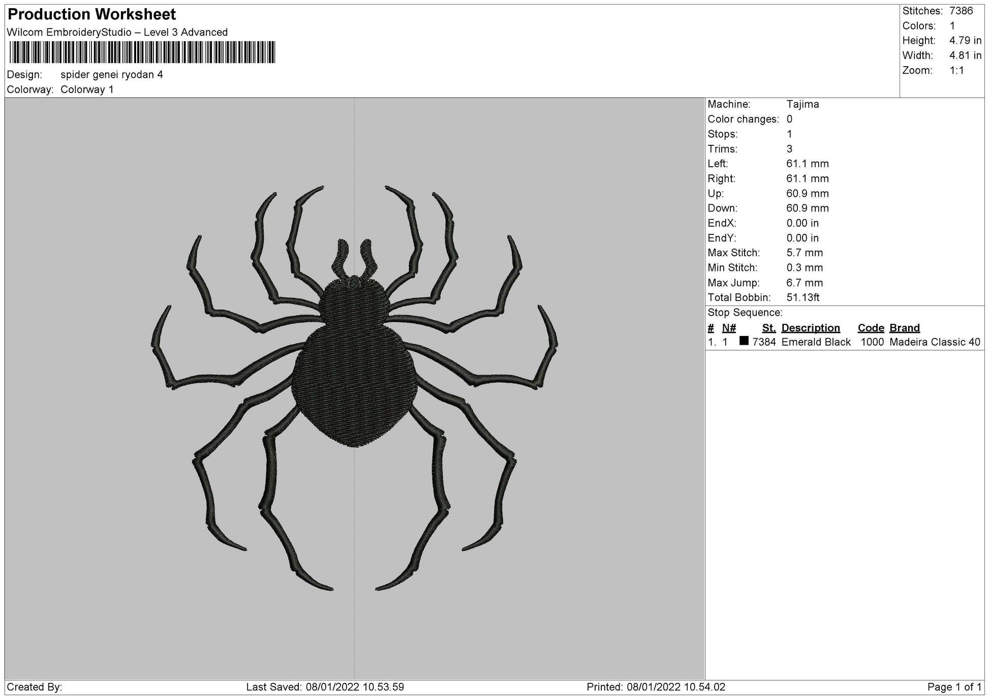 Spider Genei Ryodan – embrostudio