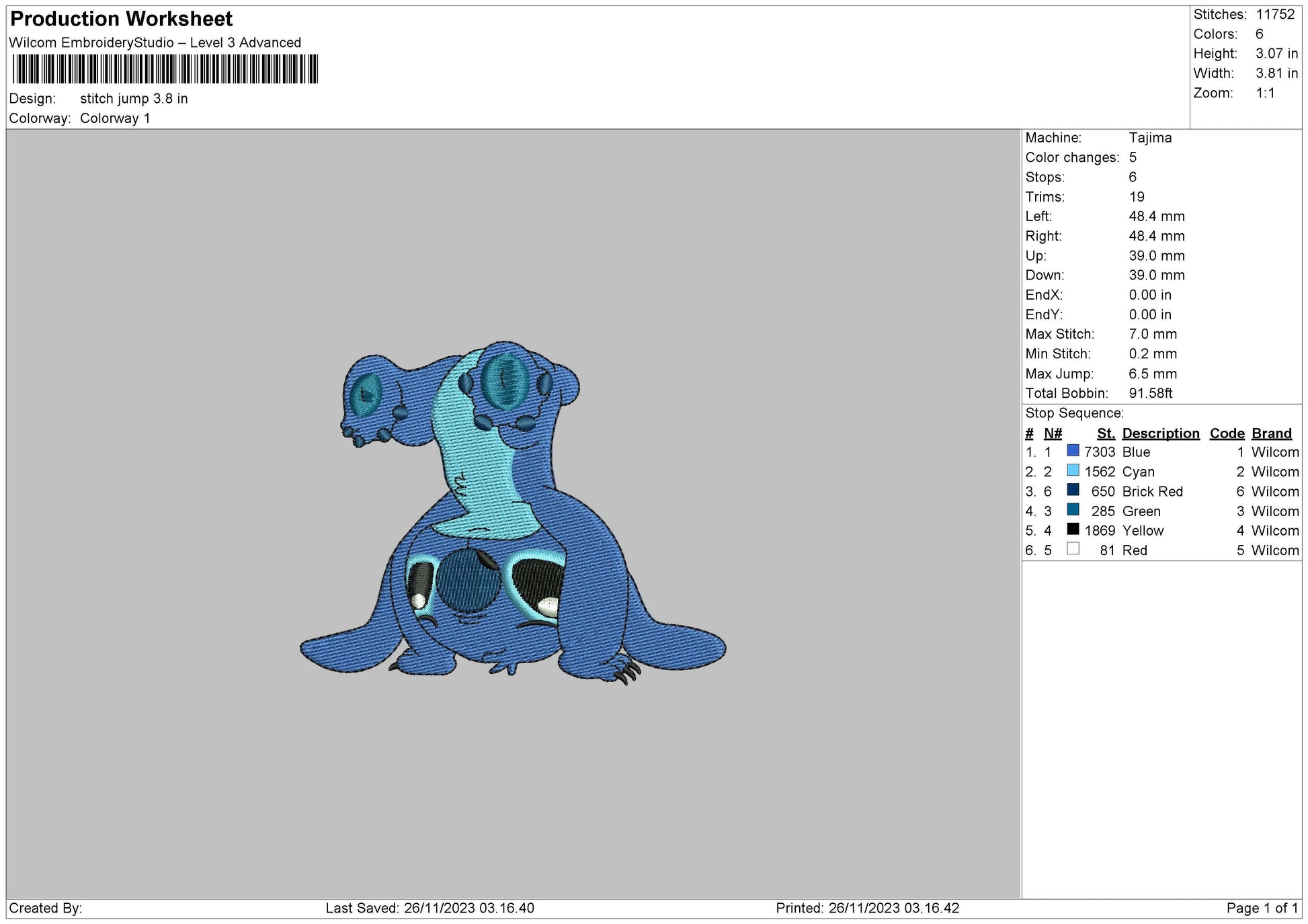 Stitch Jump Embroidery File 6 sizes – embrostudio