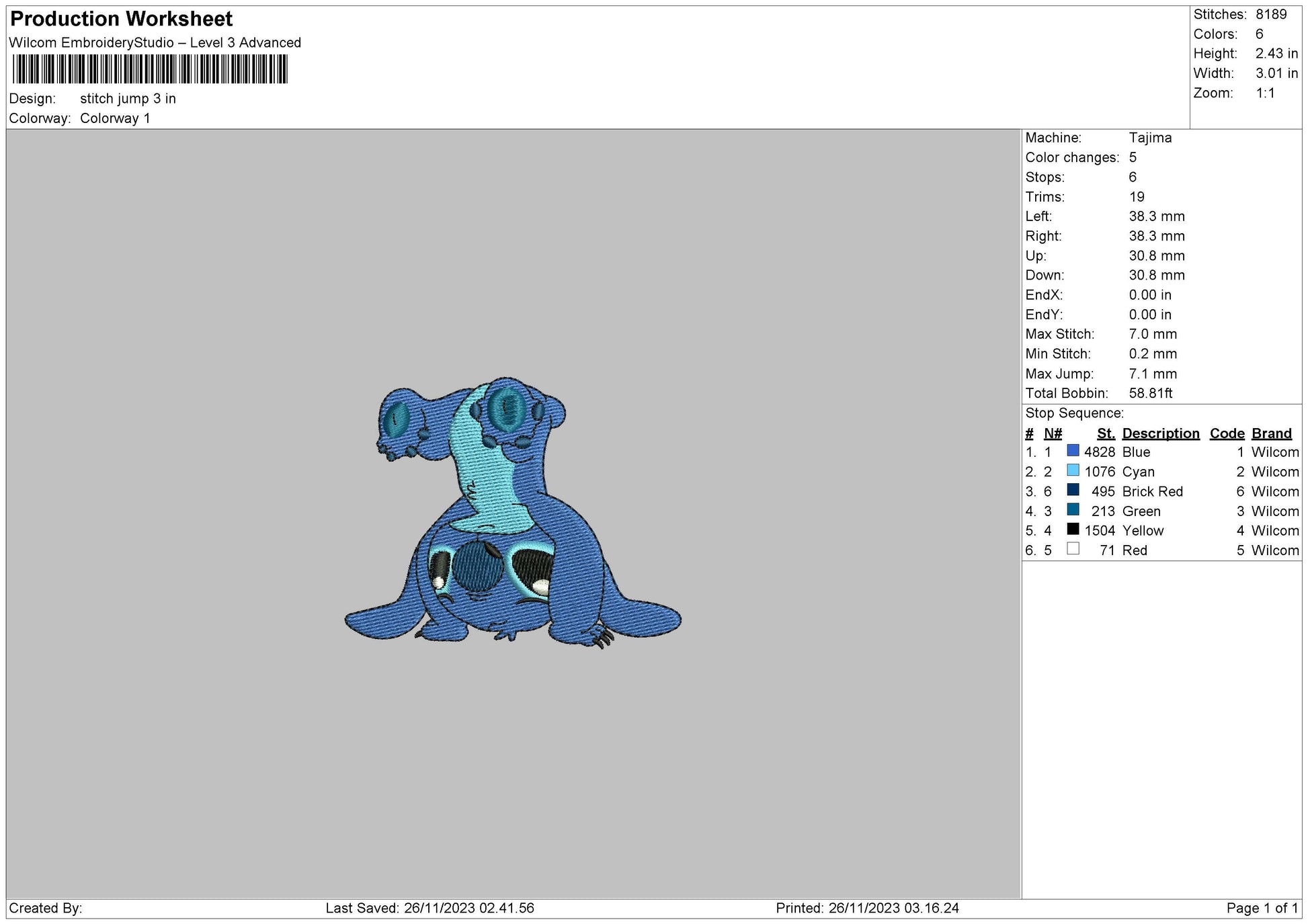 Stitch Jump Embroidery File 6 sizes – embrostudio