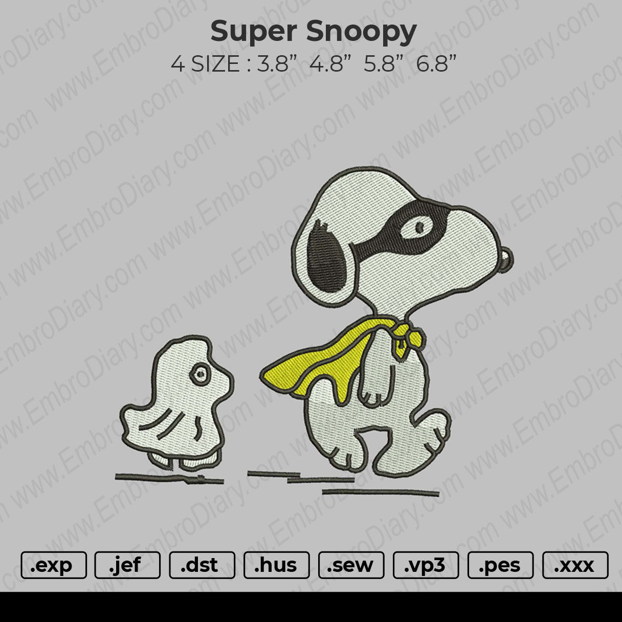Super Snoopy Embroidery – embrostudio