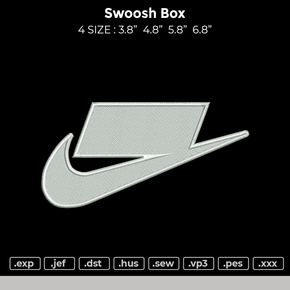 Swoosh Box Embroidery – embrostudio