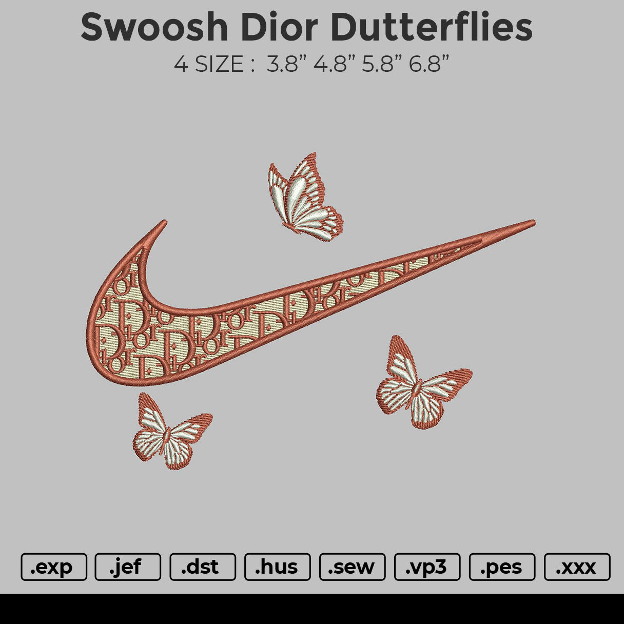 Swoosh Dior Butterflies – embrostudio