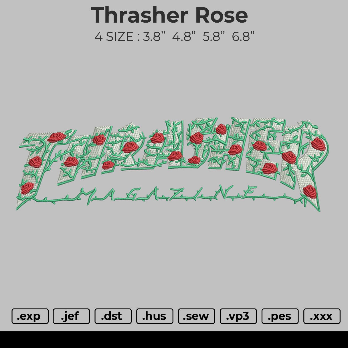 Thrasher Rose Embroidery – embrostudio