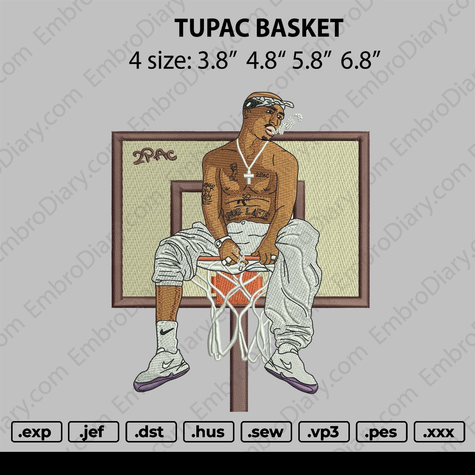 Tupac Basket Embroidery – embrostudio