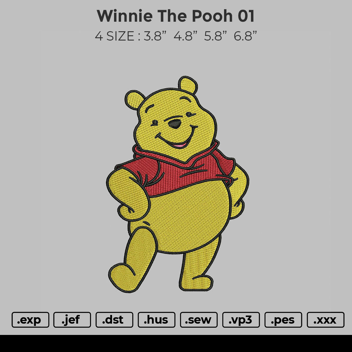 Winnie The Pooh 01 Embroidery – embrostudio