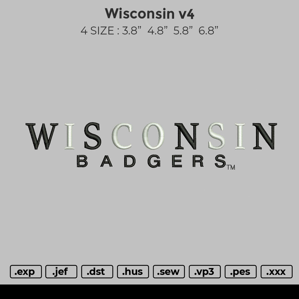 Wisconsin v4 Embroidery – embrostudio